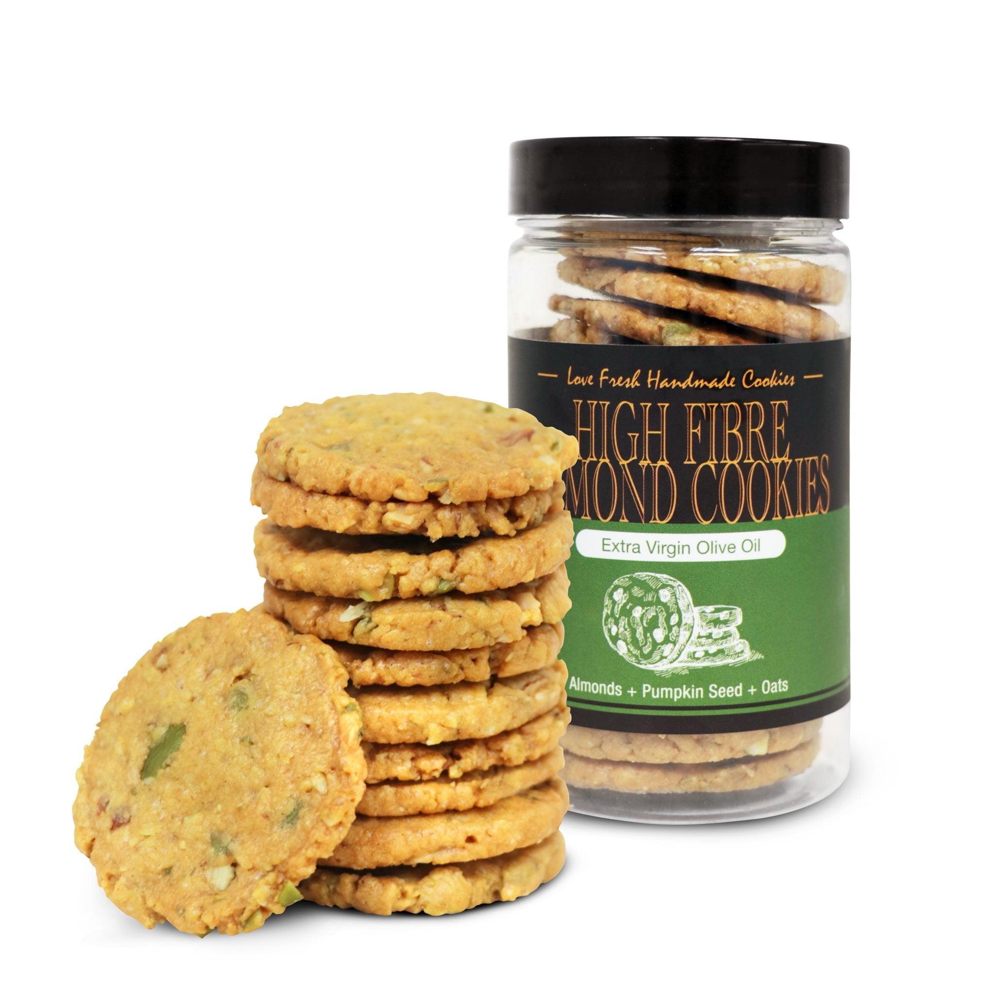 High Fibre Almond Cookies - Hogan Bakery